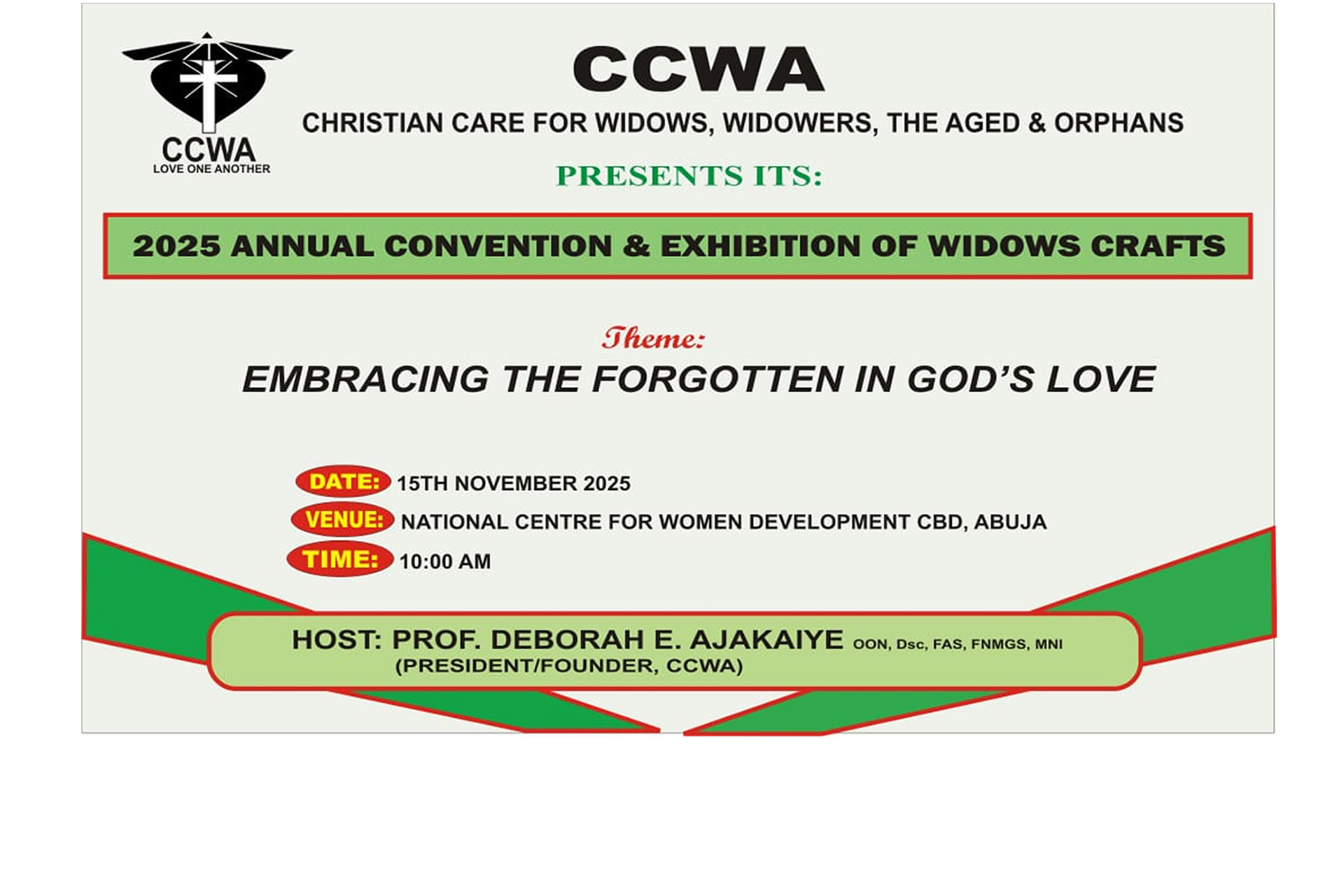 Christian Care for Widows, Widowers, The Aged and Orphans | Home